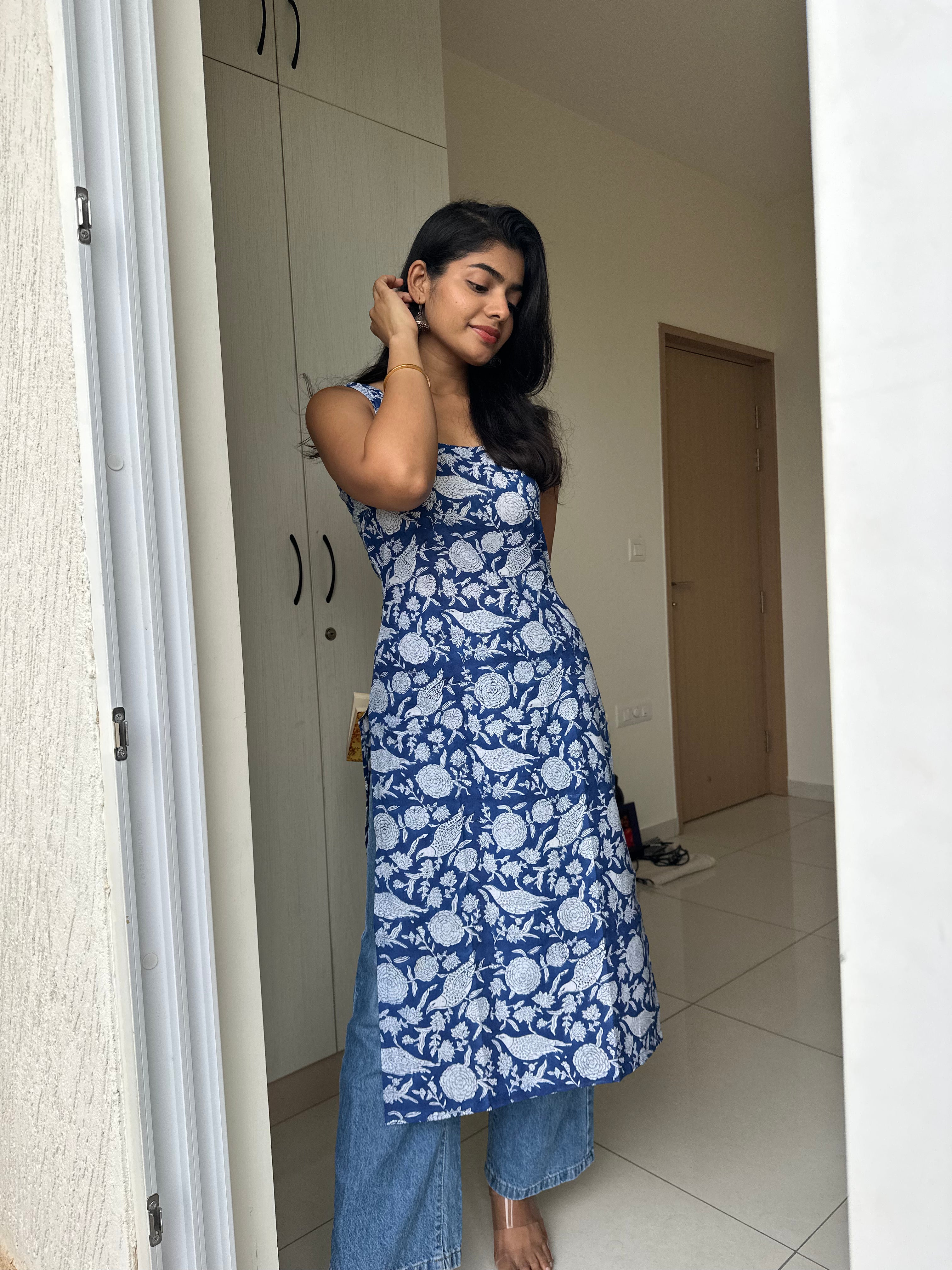 Sia Block Printed Kurta – ANUROOP